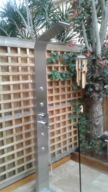 Outdoor Shower Panel... a Spa in Your Backyard?