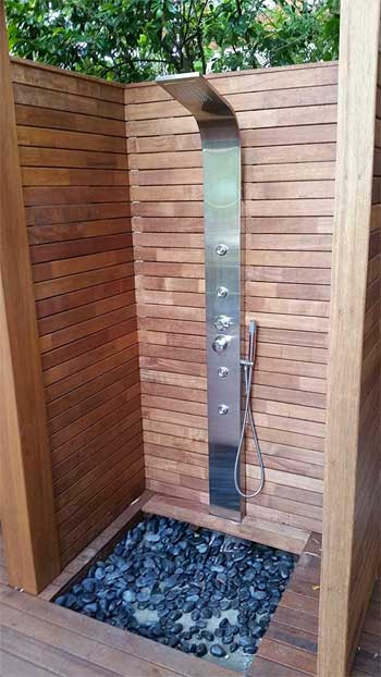 Outdoor Shower Panel... a Spa in Your Backyard?